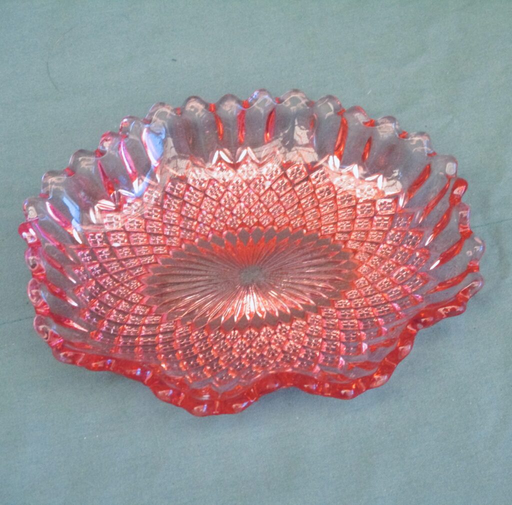 Pink Glass Dish - The Collectors Showcase